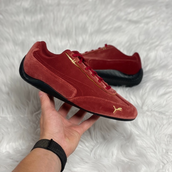 Puma | Shoes | Puma Speedcat Low Womens Velvet Casual Lace Up Shoes Red 369560 New Multi Sz ...